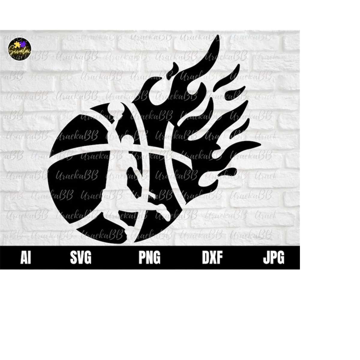 basketball flame svg - Inspire Uplift