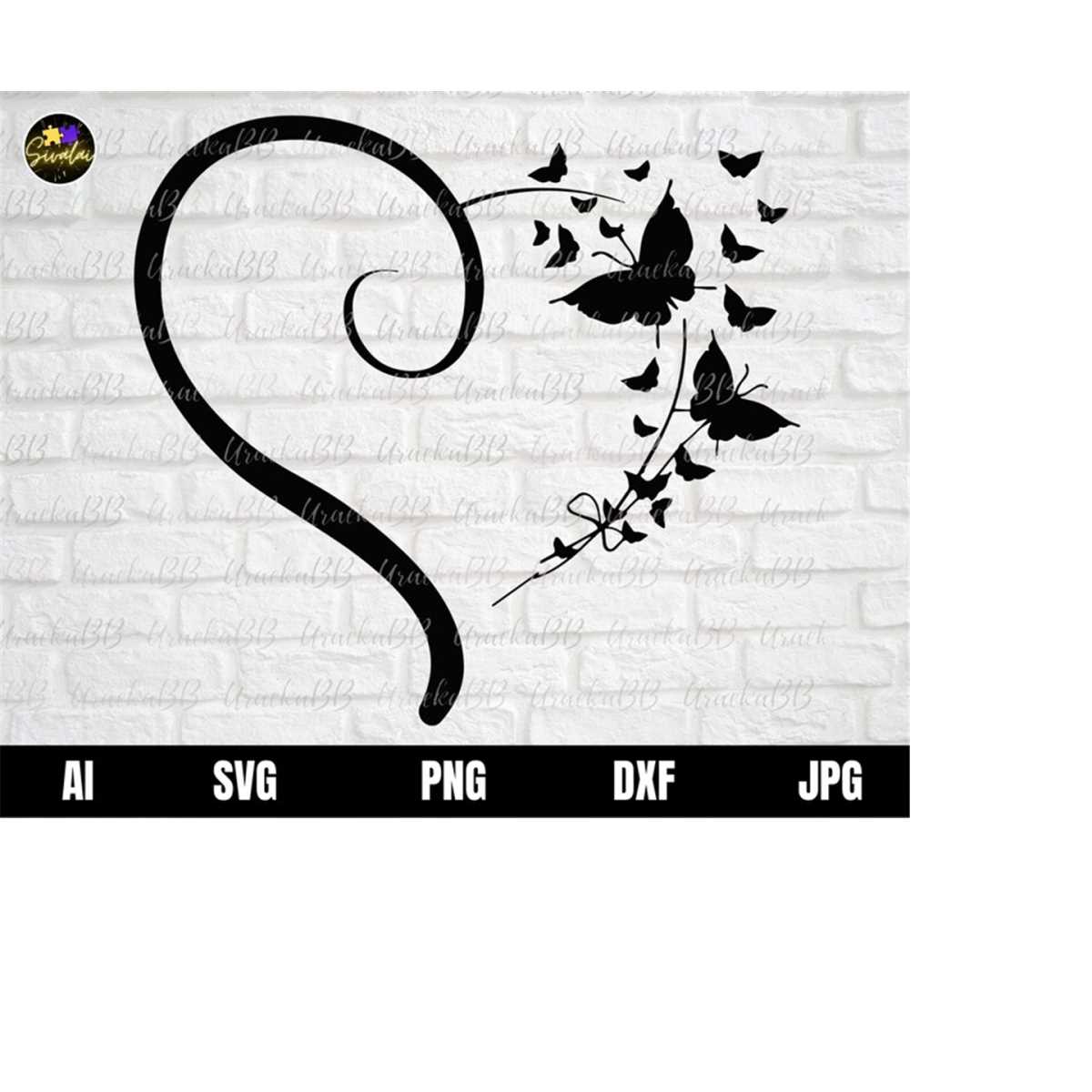 Butterflies Heart Svg, Butterfly Monogram Svg, Valentine Day | Inspire ...