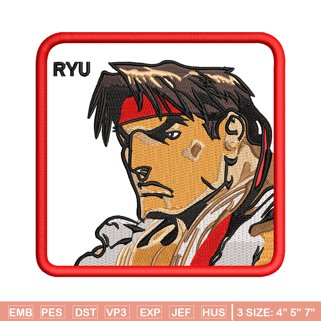 Ryu box embroidery design, Street Fighter embroidery, Anime | Inspire ...