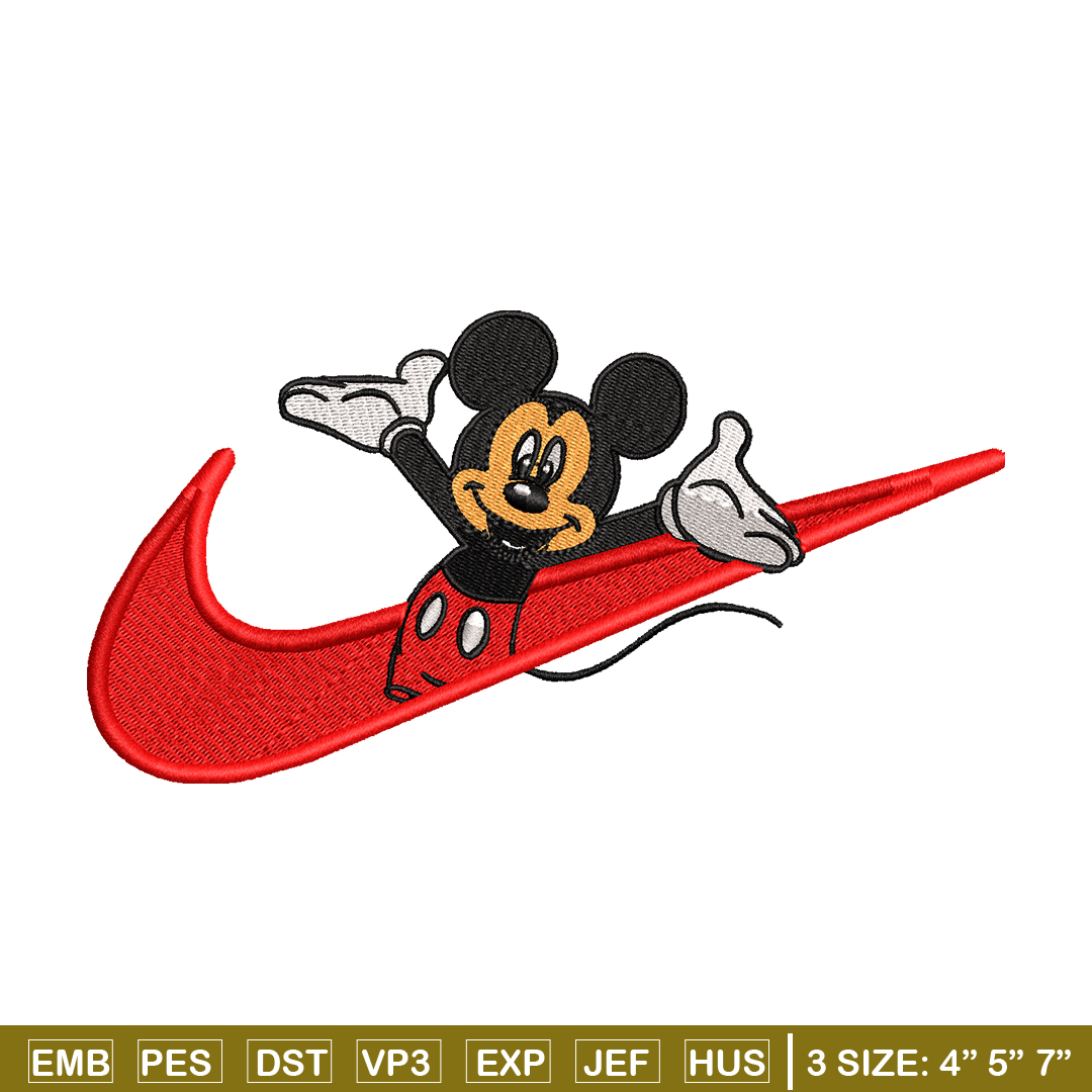 Mickey mouse Nike embroidery design, Disney embroidery, Nike | Inspire ...