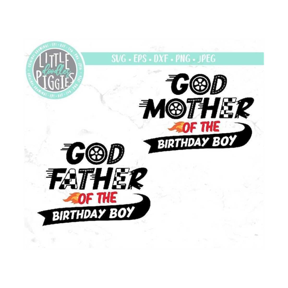 Two Fast God Mother God Father Svg, Png, Race Birthday God | Inspire Uplift