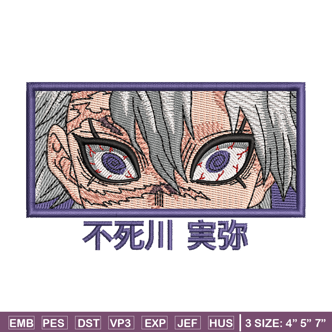Sanemi eyes embroidery design, Sanemi embroidery, Anime desi | Inspire ...