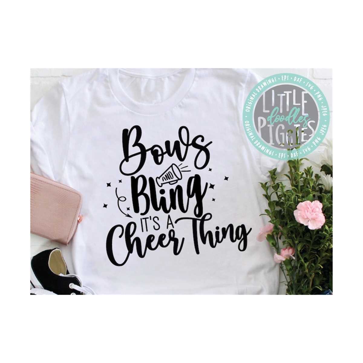 bows and bling its a cheer thing svg - Inspire Uplift
