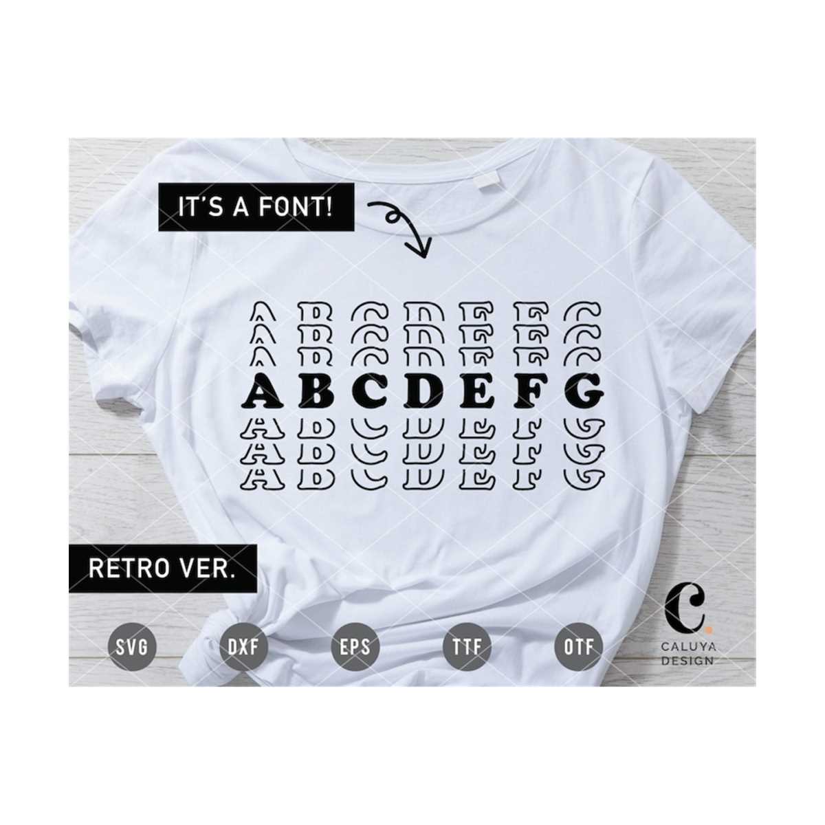 Stacked Letter Alphabet Retro SVG Font File for Cricut, Came | Inspire ...