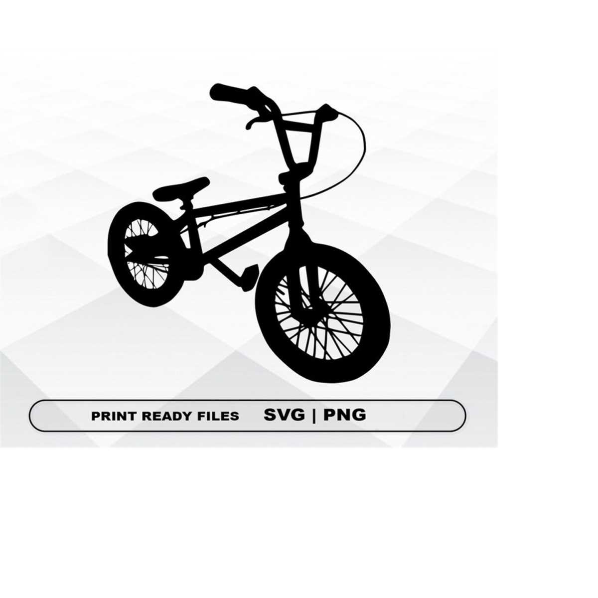 Bike SVG and PNG Files Clipart, Bike Print SVG, Digital Down - Inspire ...