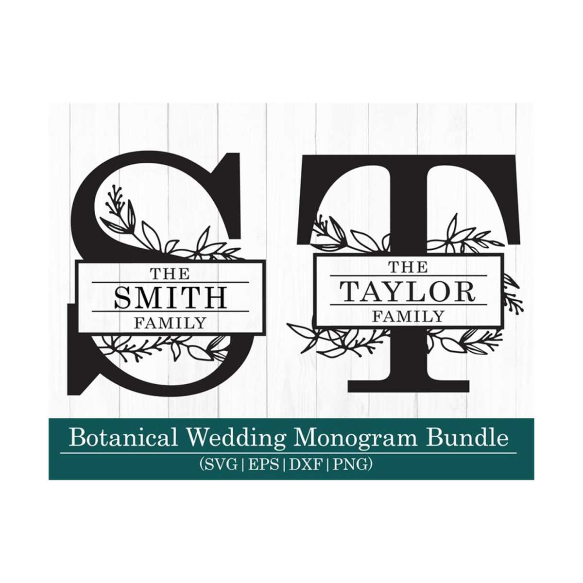 Split Monogram SVG, Spring Monogram SVG, Floral Monogram SVG | Inspire ...