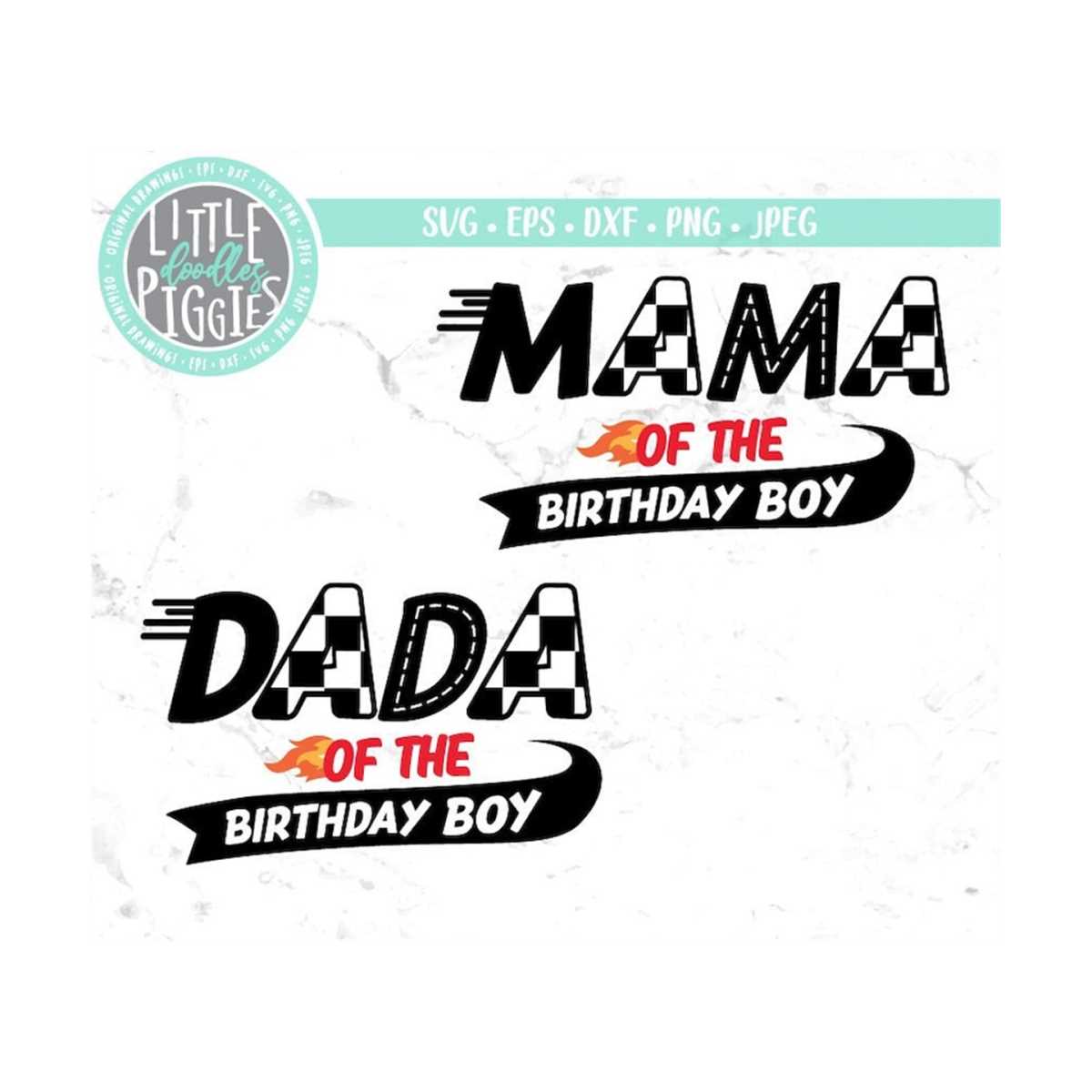 Race Dada Mama SVG PNG Cut file, Mama Dada of Birthday Boy S | Inspire ...