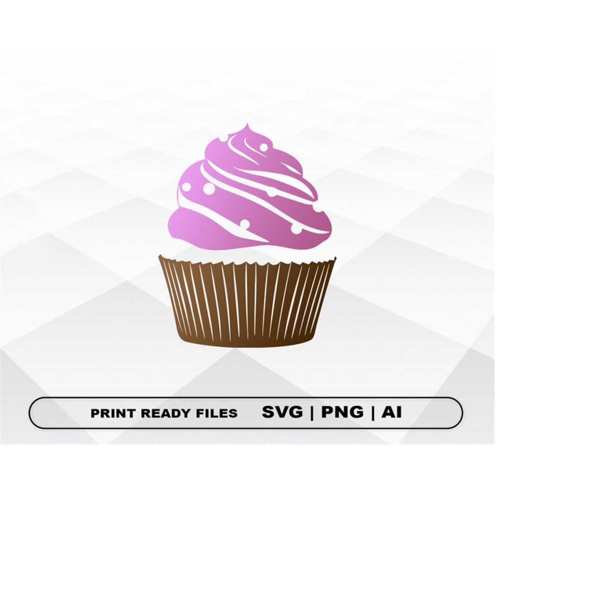 Cupcake SVG, Files Clipart, Print Ai and Svg Digital Downloa - Inspire ...