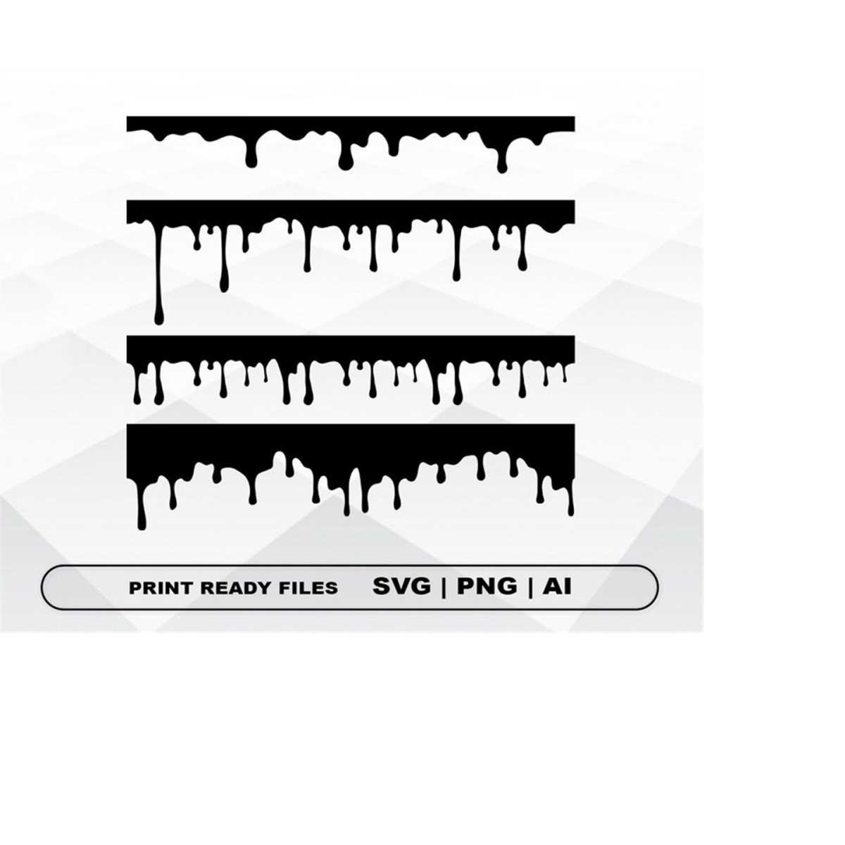 Dripping borders svg, Dripping borders cut files, Dripping b - Inspire ...