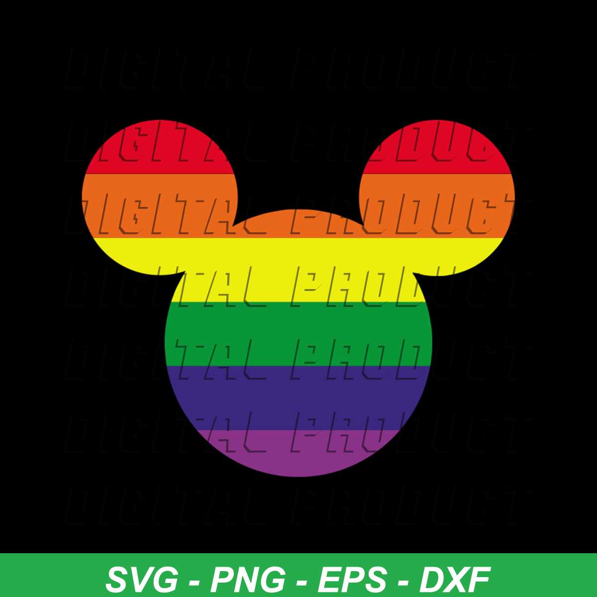 Gay Pride Mickey Mouse svg | Inspire Uplift