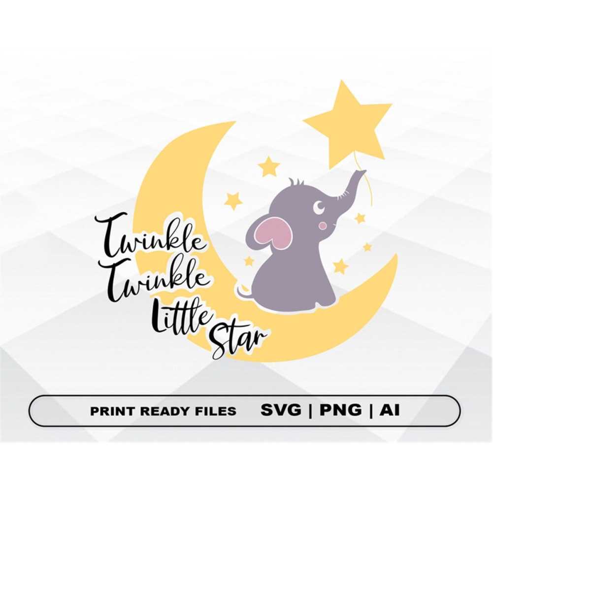Twinkle twinkle little star svg, baby svg, elephant svg, Fil - Inspire ...
