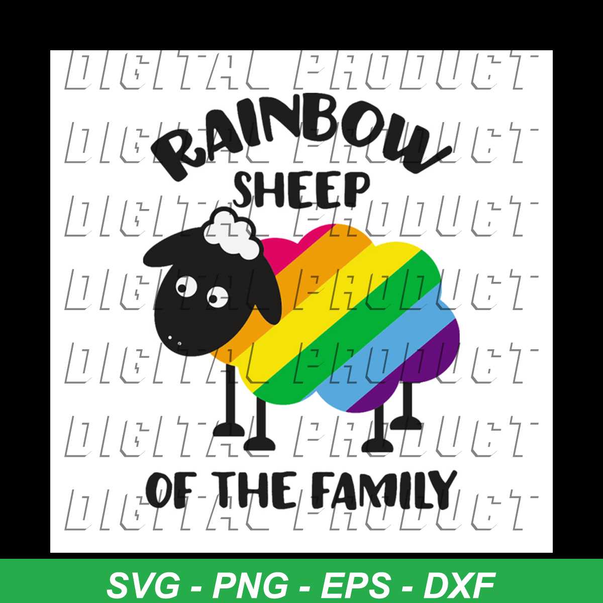 Rainbow Sheep Of The Family LGBT Pride svg | Inspire Uplift