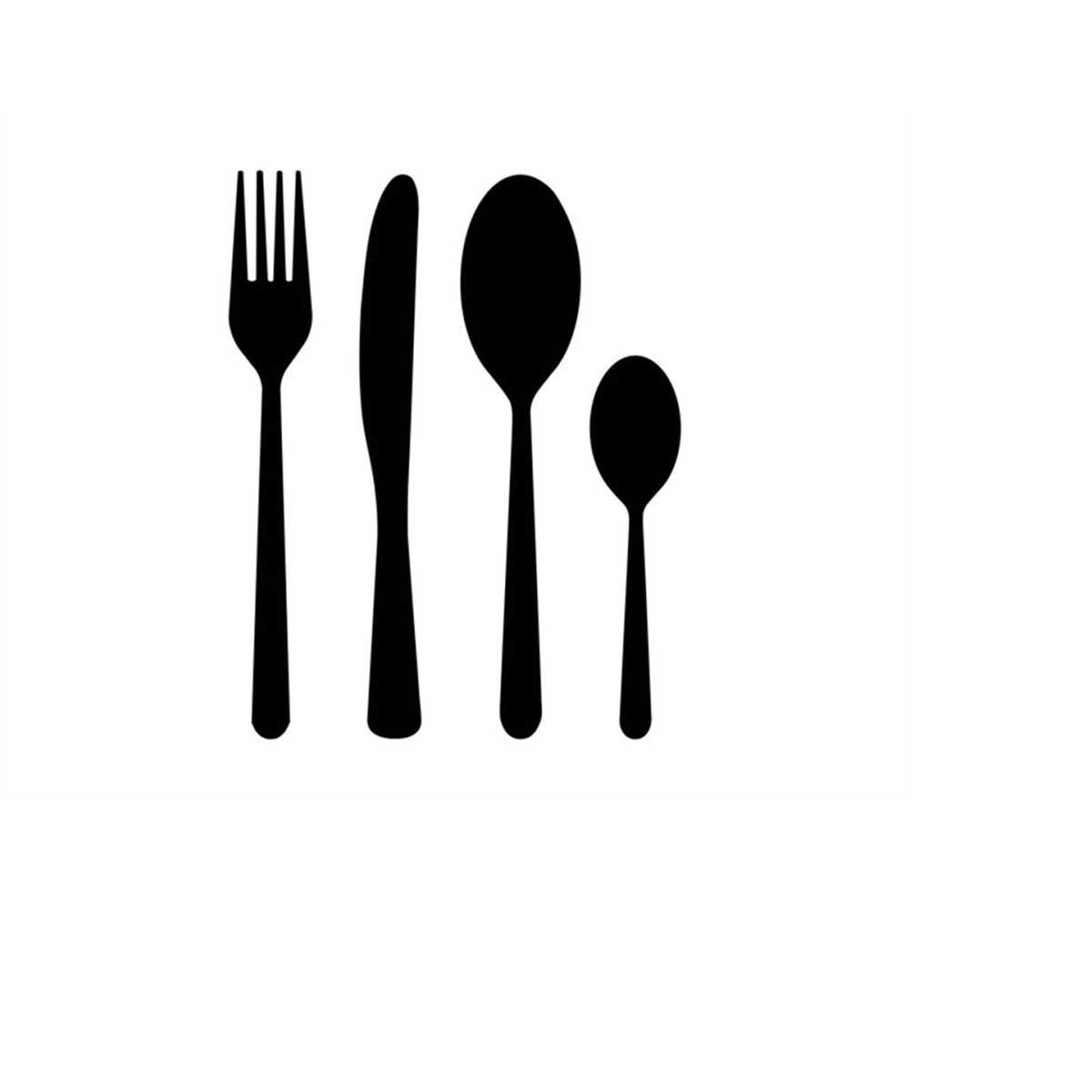 Kitchen Svg Silverware Svg Fork Svg File Spoon Svg Dinner Sv - Inspire ...