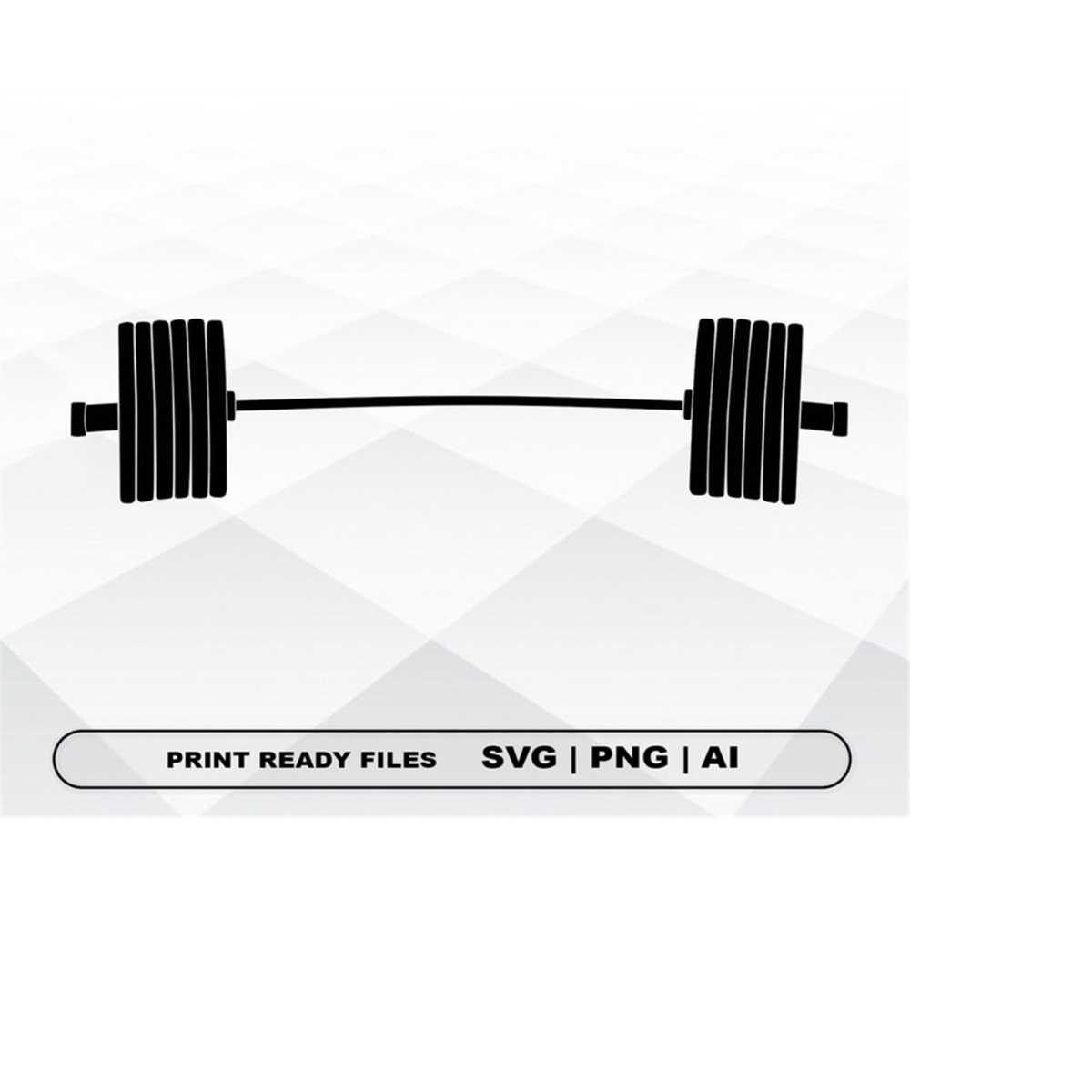 Weights Barbell SVG, dumbbell svg, Files Clipart, Print Ai a - Inspire ...