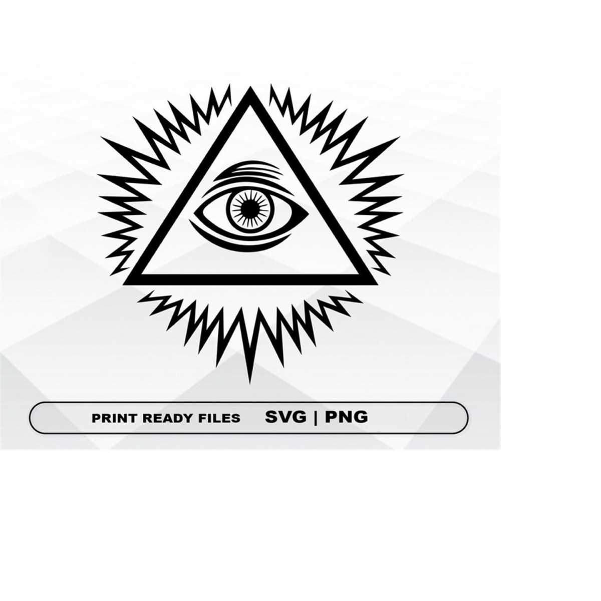 All-seeing eye SVG and PNG Files Clipart, All-seeing eye Pri - Inspire ...