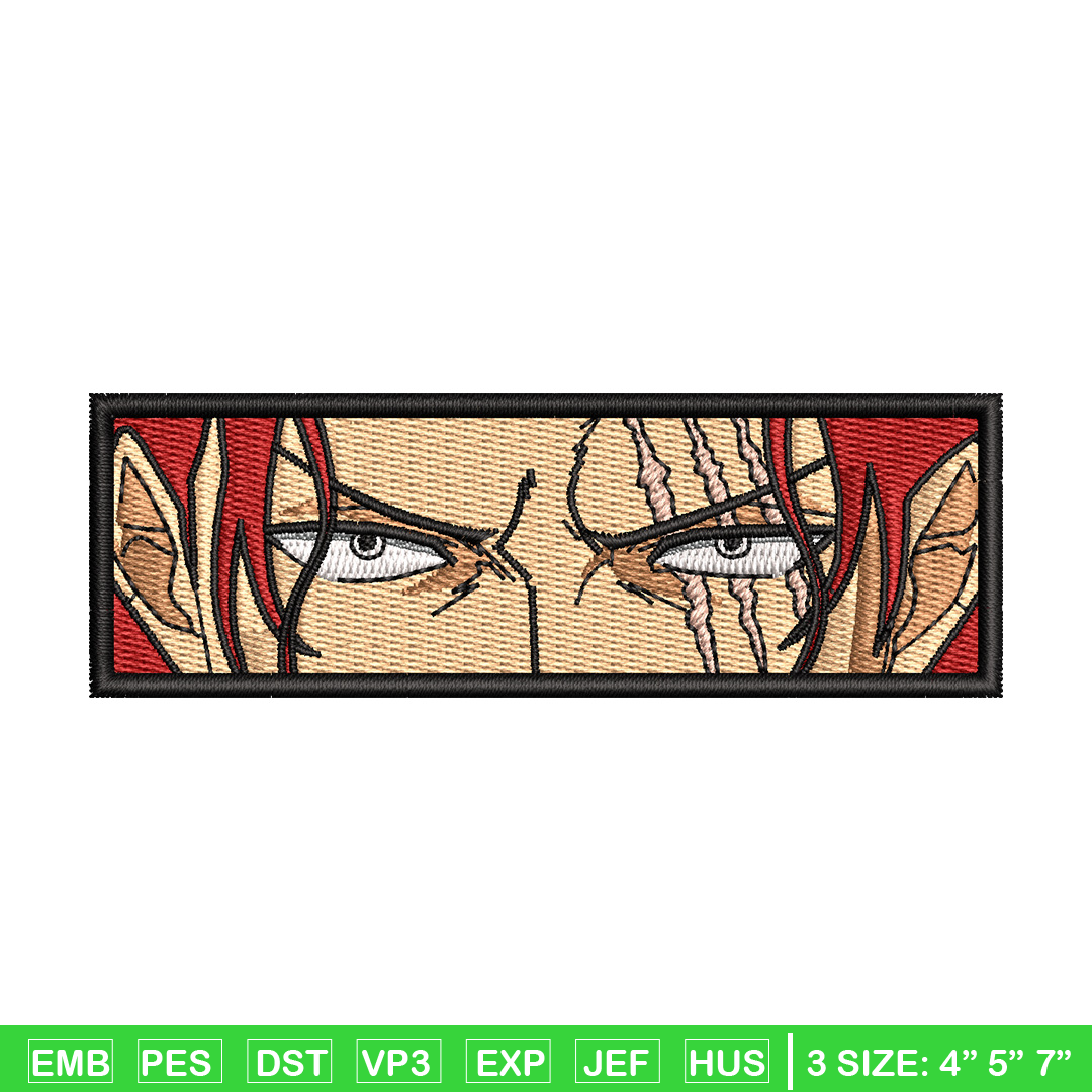 Shank eyes embroidery design, One piece embroidery, Anime de | Inspire ...