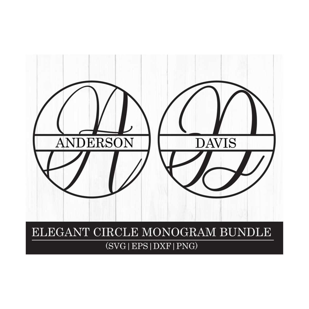 Family Monogram SVG | Split Monogram SVG | Circle Monogram S | Inspire ...