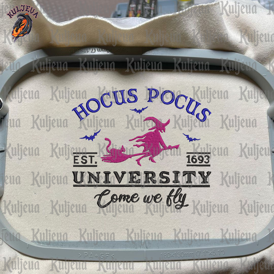 Hocus Pocus University Embroidery Design, Horror Movie Hallo | Inspire ...