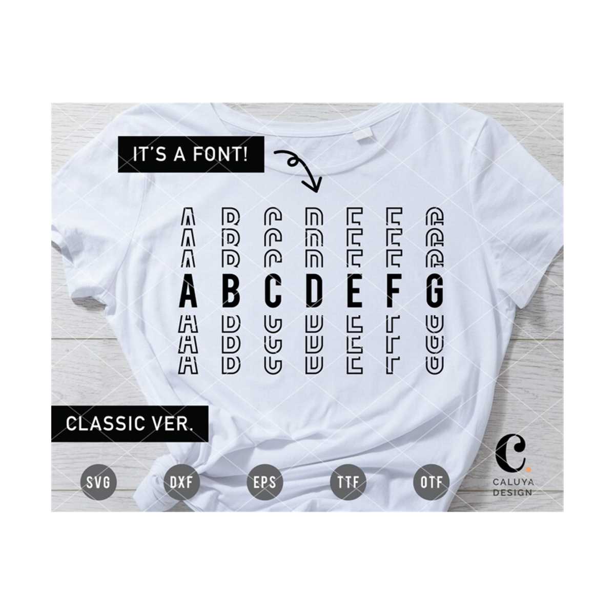 Stacked Letter Alphabet SVG Font File for Cricut, Cameo Silh | Inspire ...