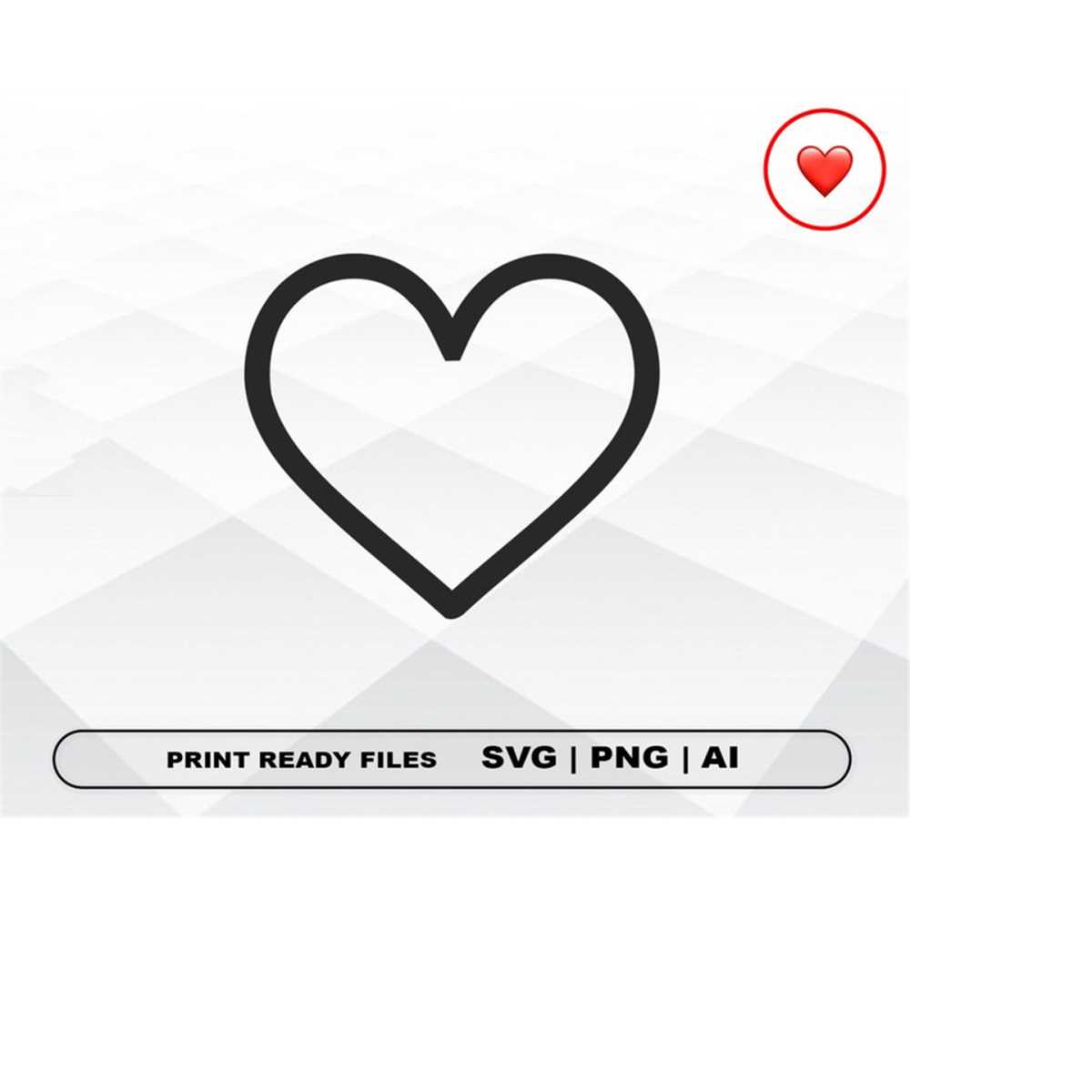 Heart SVG and PNG Files Clipart, Heart Print Ai and SVG Digi - Inspire ...