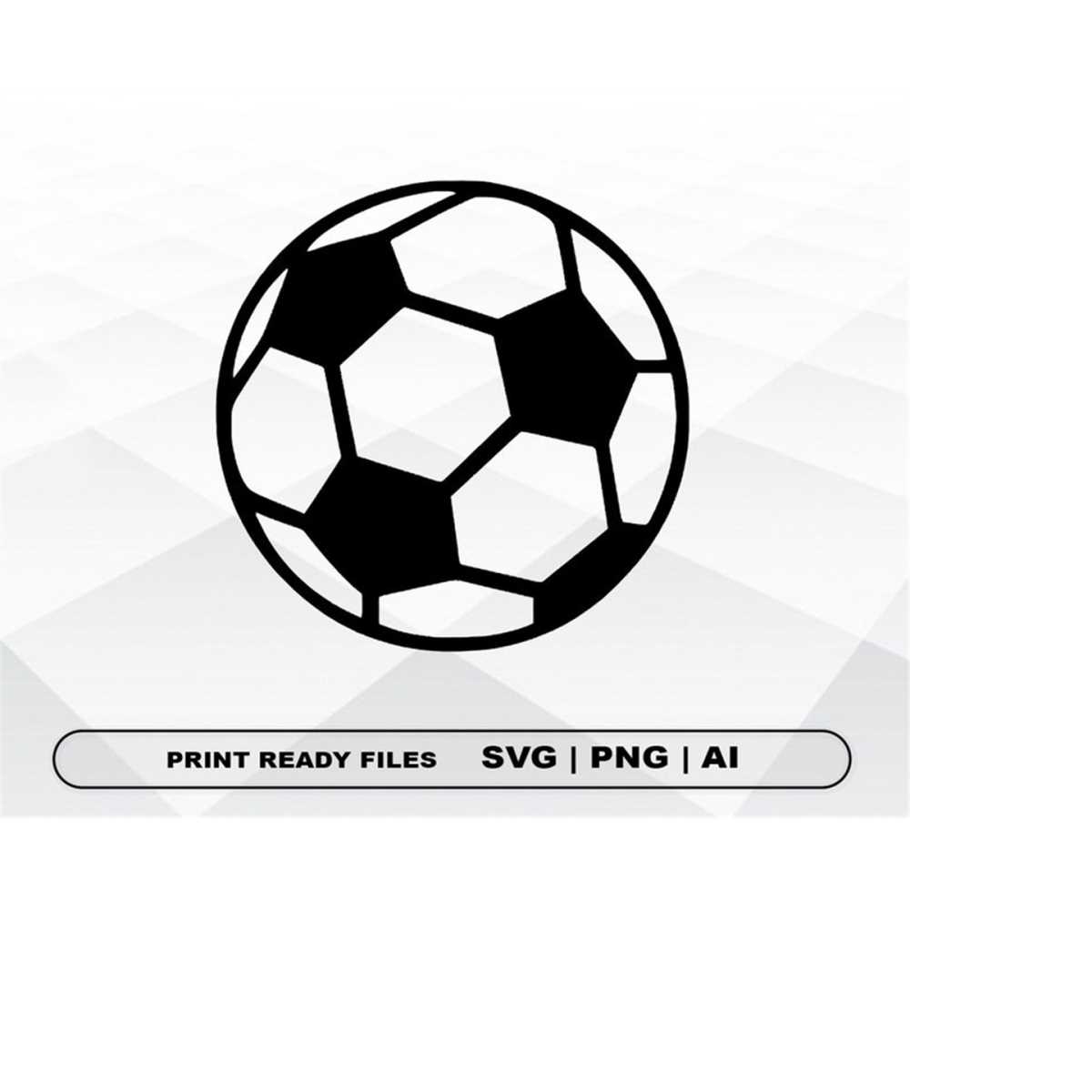 Soccer Ball SVG, Files Clipart, Print Ai and Svg Digital Dow - Inspire ...