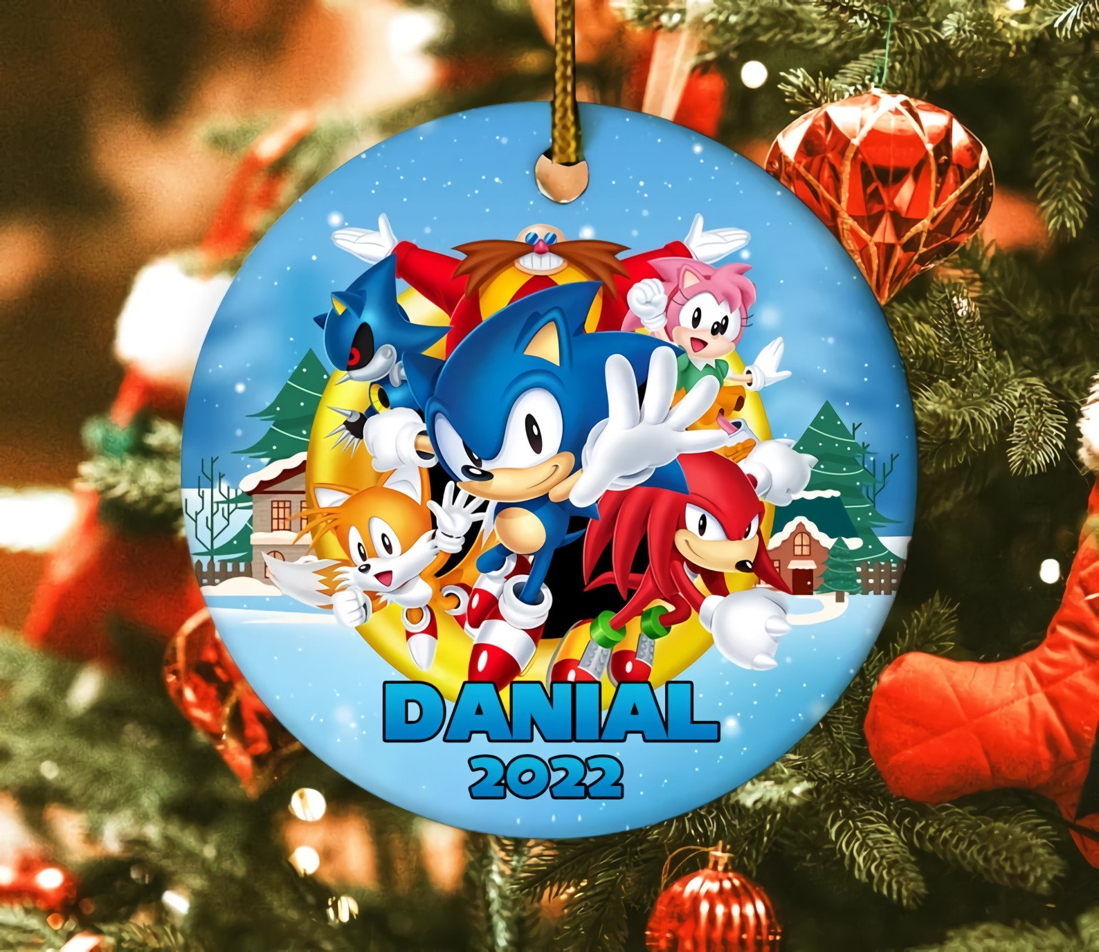 Personalized Sonic Christmas 2022 Ornament, Sonic Ornament, - Inspire ...