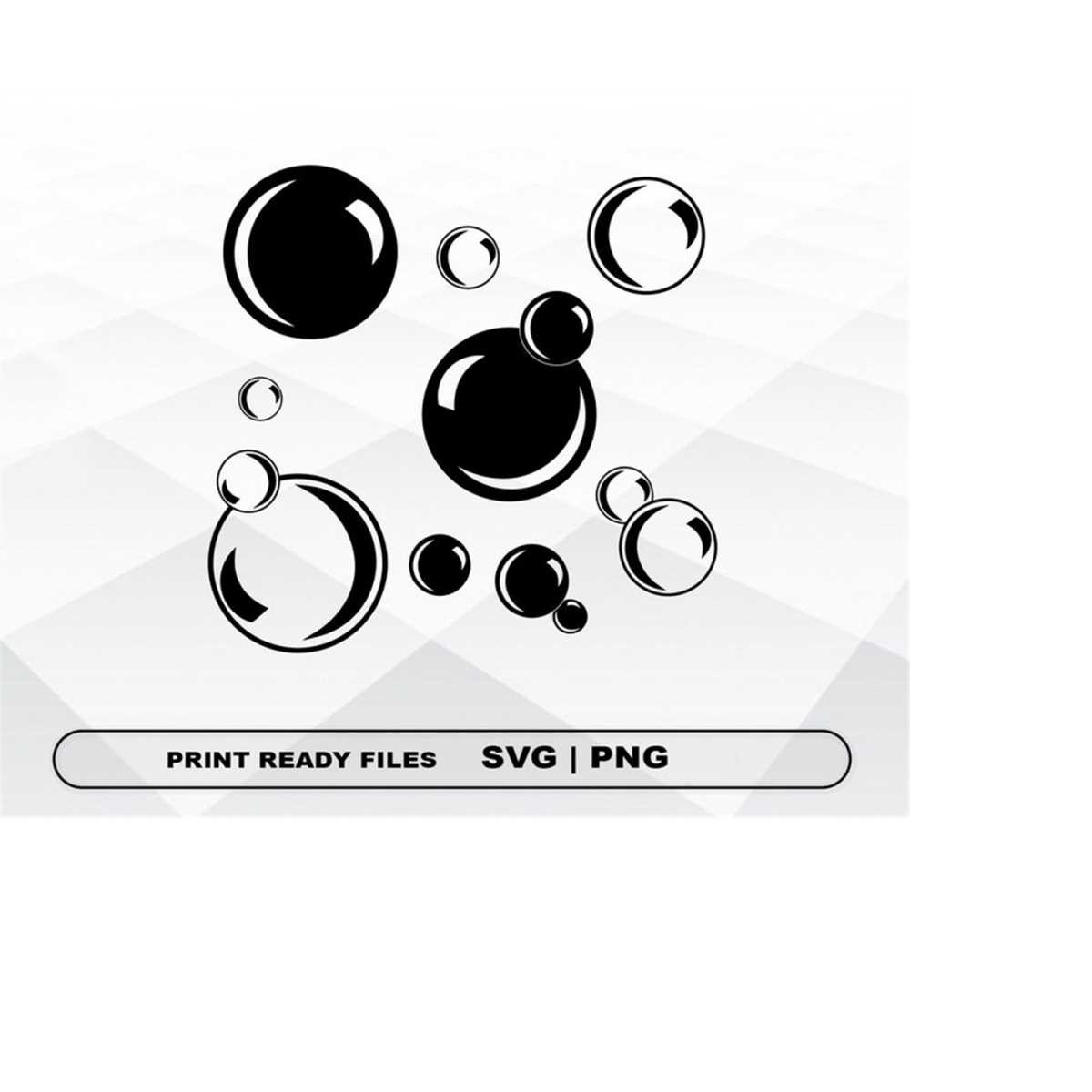 Bubbles SVG and PNG Files Clipart, Bubbles Print SVG, Digita - Inspire ...