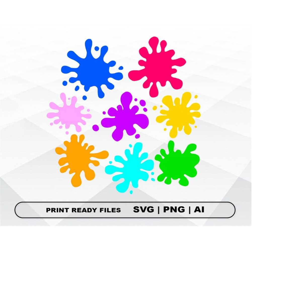 Paint Splatter SVG, Bundle, Paint Splats Svg, Paint streak b - Inspire ...