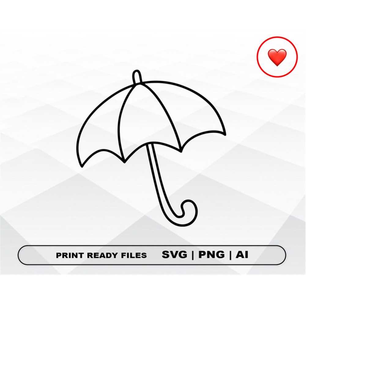 Umbrella SVG and PNG Files Clipart, Umbrella Print Ai and SV - Inspire ...