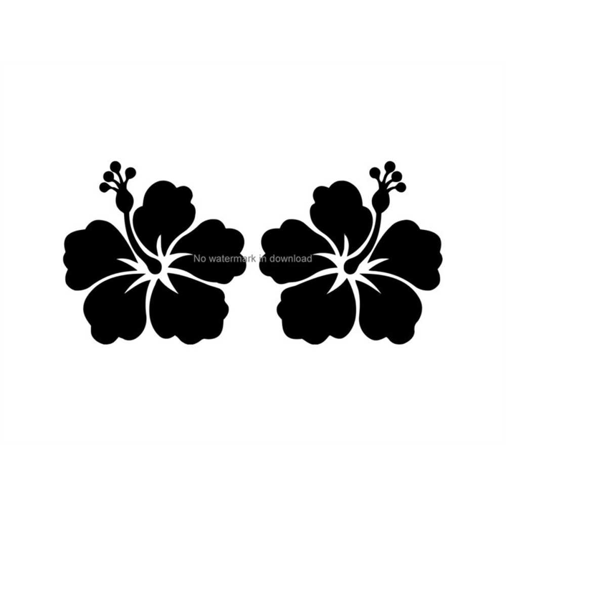 Hibiscus Dxf Clipart, Hibiscus Cutting Cut File, Hibiscus Sv - Inspire ...