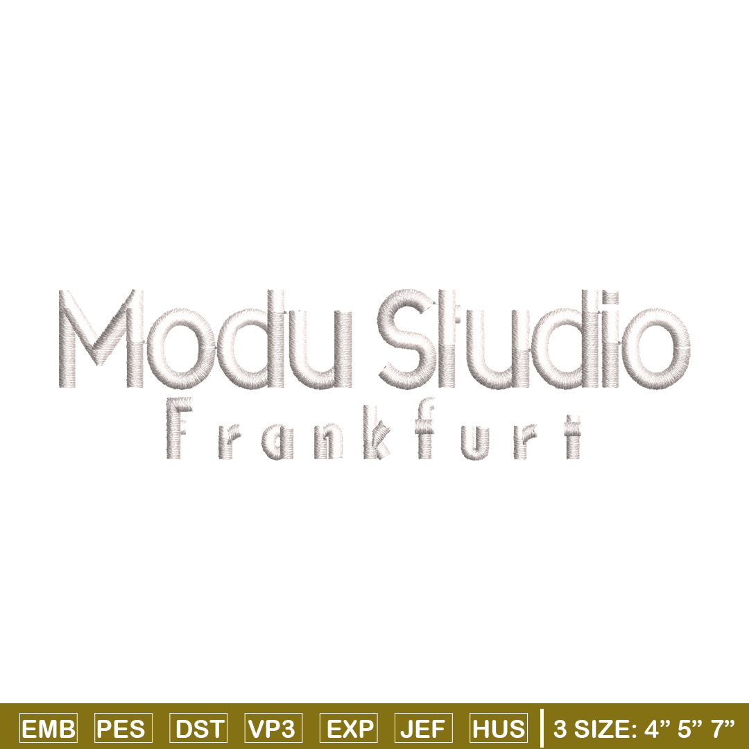 Modu Studio logo embroidery design, Modu Studio embroidery, | Inspire ...