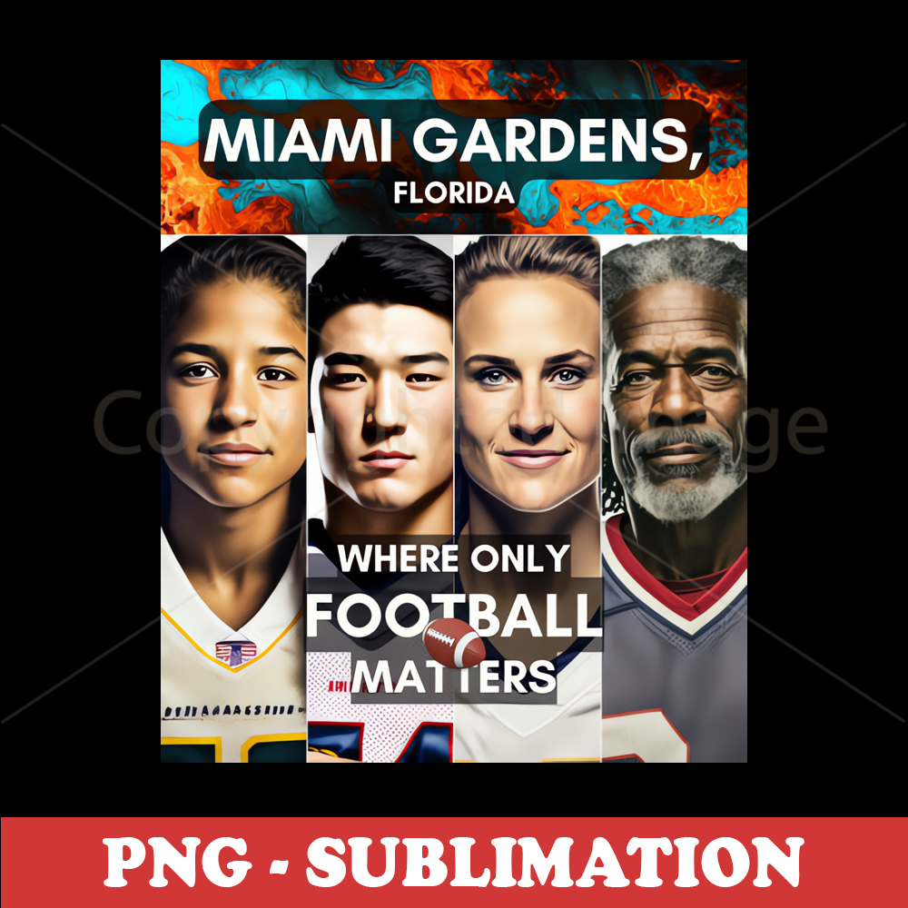 Football Faces - Sublimation PNG Digital Download - Miami Ga - Inspire ...