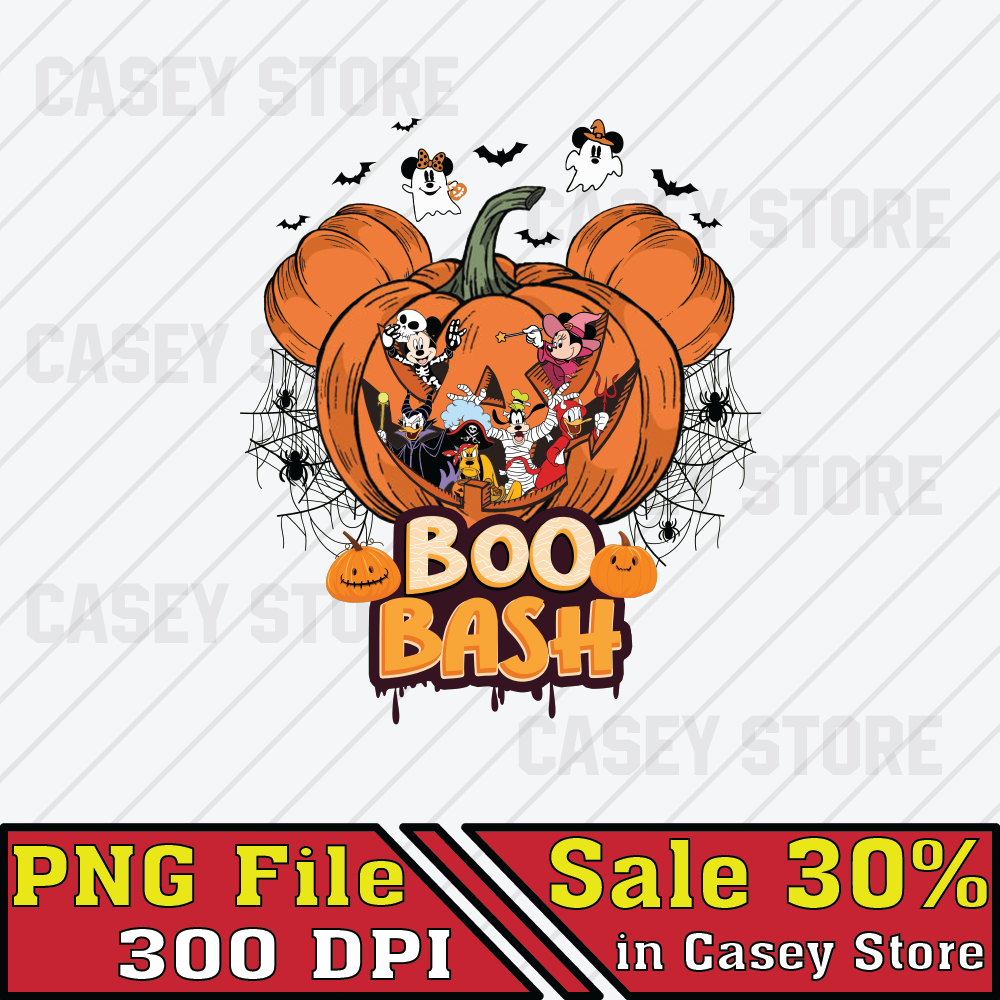 Boo Bash Halloween PNG, Retro Halloween Png, Spooky Hallowee | Inspire ...