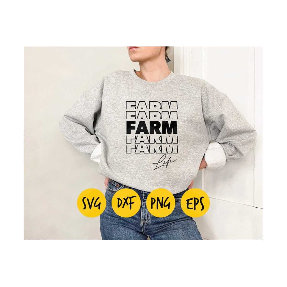 Farm svg, Farm life svg, Farm silhouette svg, Farm retro png - Inspire ...