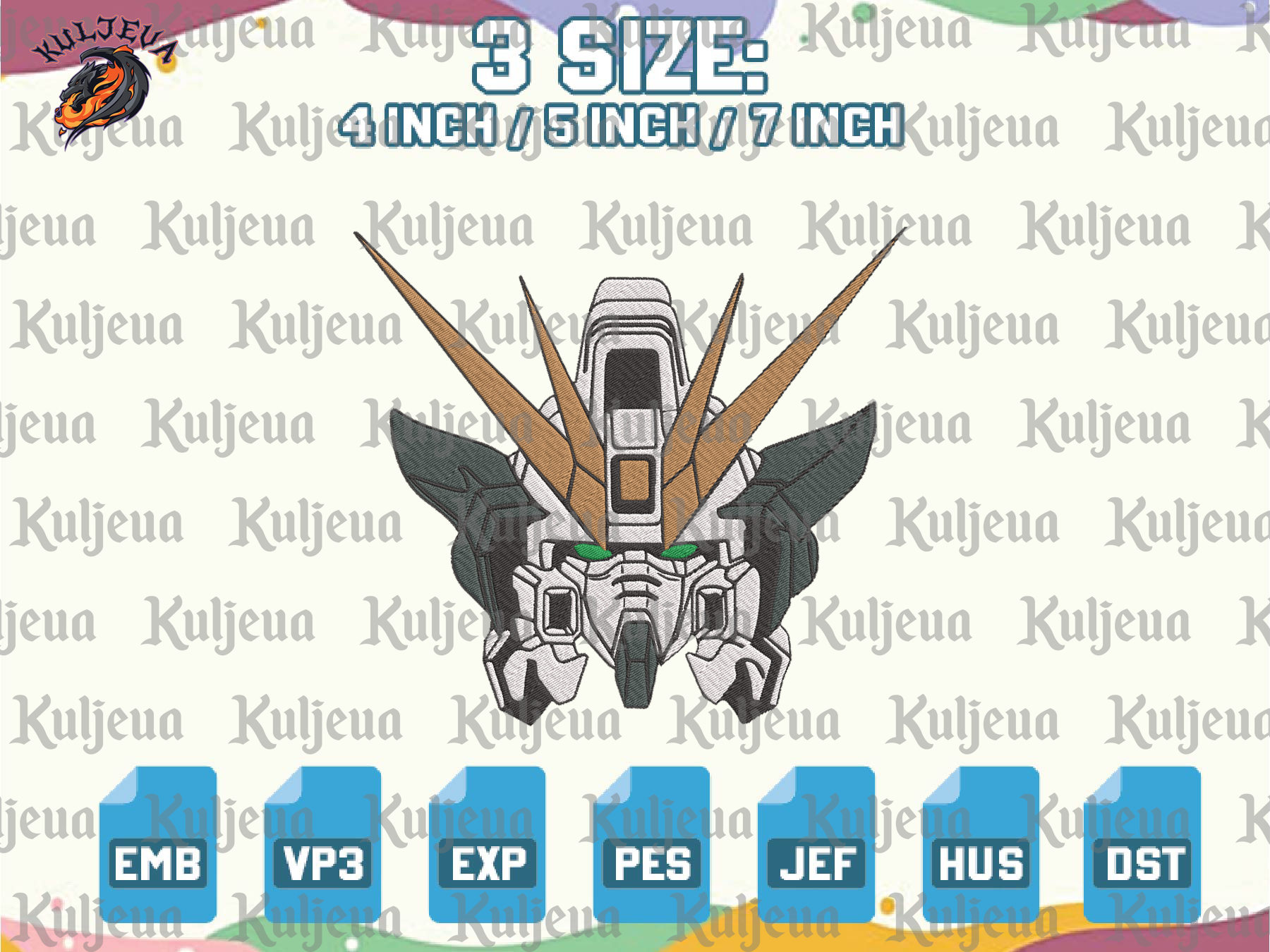 Fiction Robot Anime Embroidery Designs, Inspired Anime Embro | Inspire ...