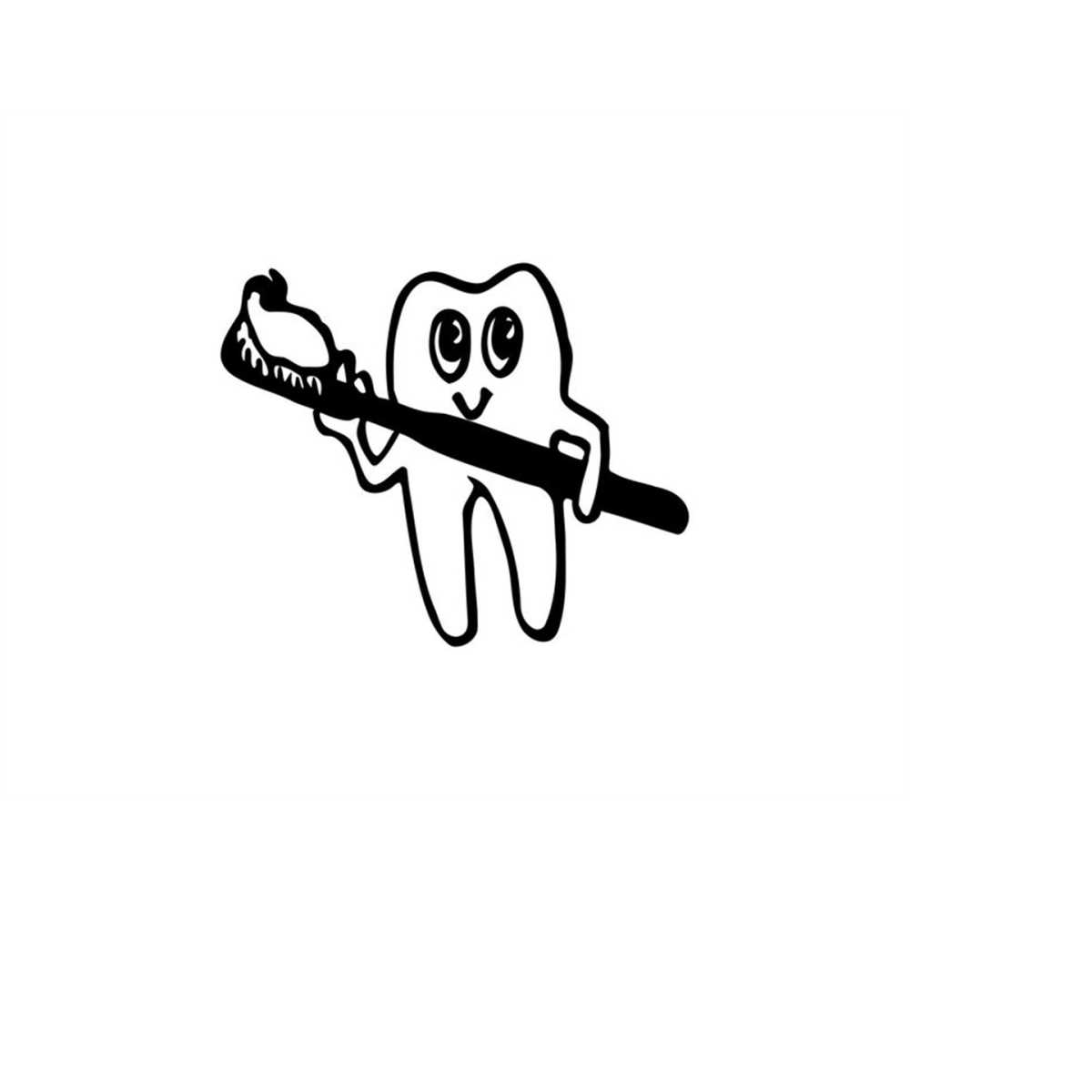 Toothbrush Svg Dental Cartoon Svg Tooth Brush Silhouette Cut - Inspire ...