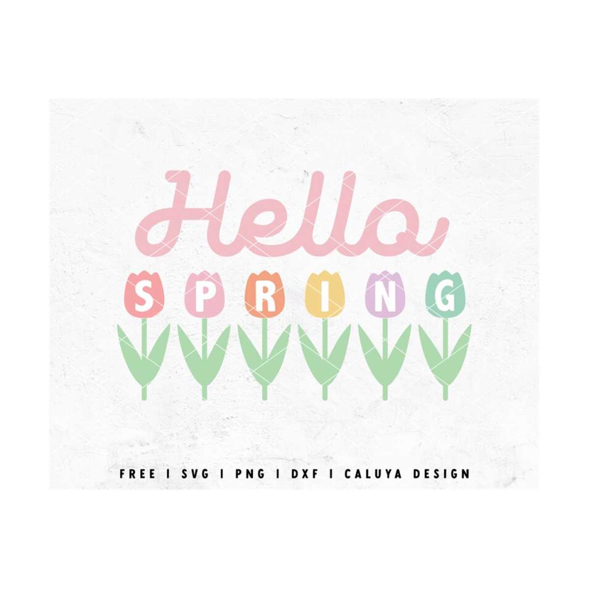 Hello Spring SVG | Tulip SVG | Cute Spring Sign SVG | Spring | Inspire ...