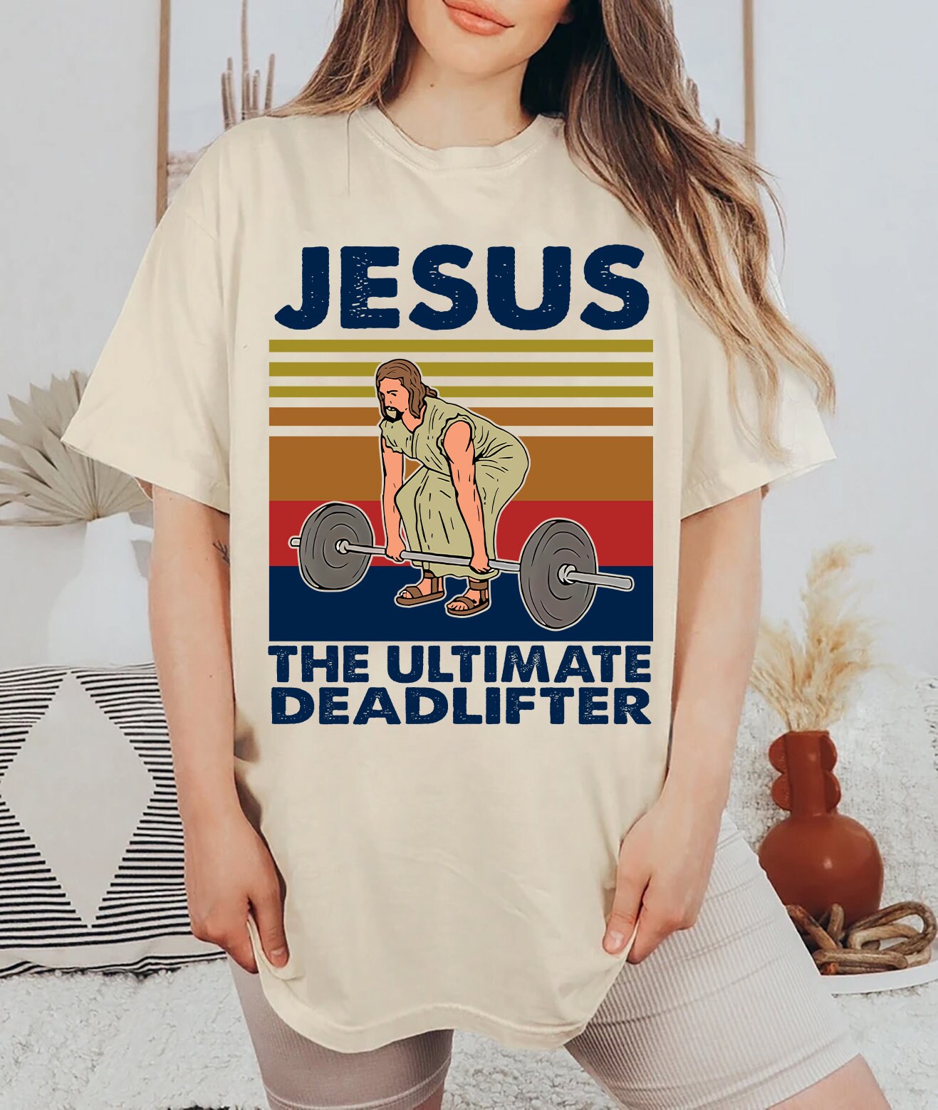 Jesus The Ultimate Deadlifter Vintage Shirt, Jesus Shirt, Je - Inspire ...