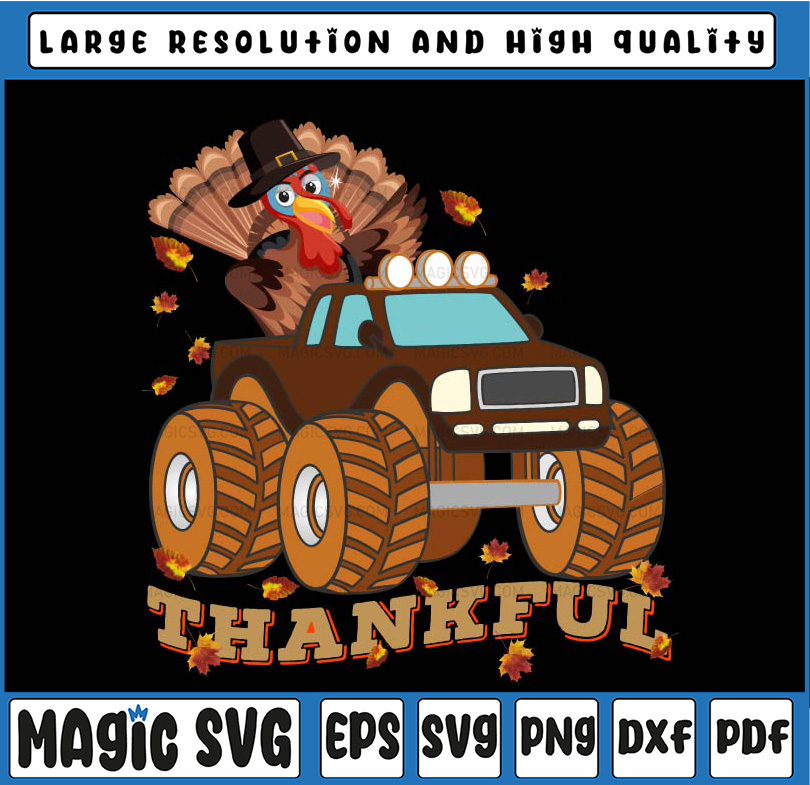 Turkey Monster Truck png, Boys Thanksgiving png, Turkey Truc | Inspire ...