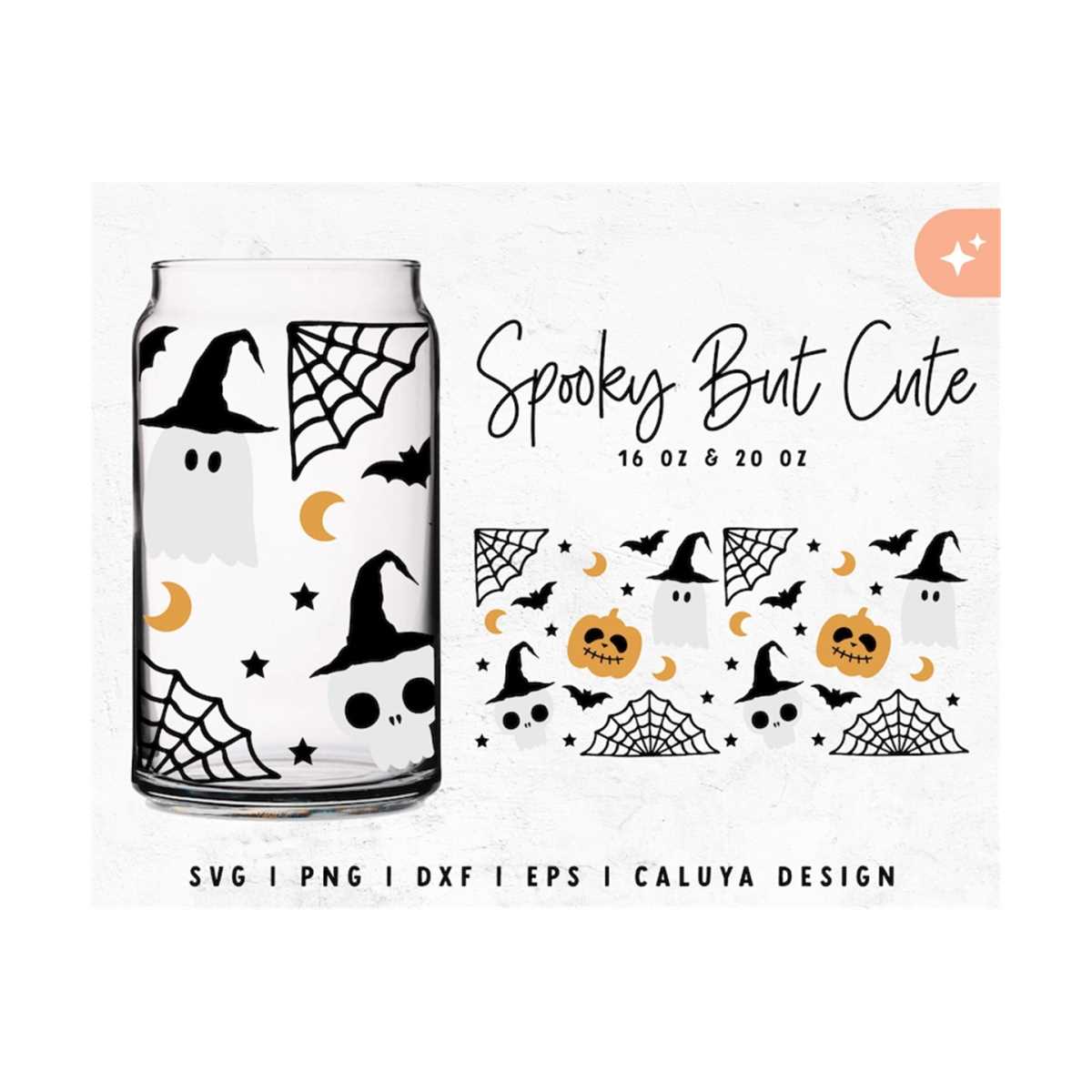 Cute Halloween SVG | Halloween Libbey Can Wrap SVG | Glass C | Inspire ...