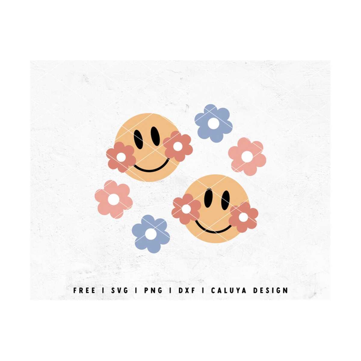 retro smiley face svg | Floral Smiley Face SVG | Retro tshir | Inspire ...