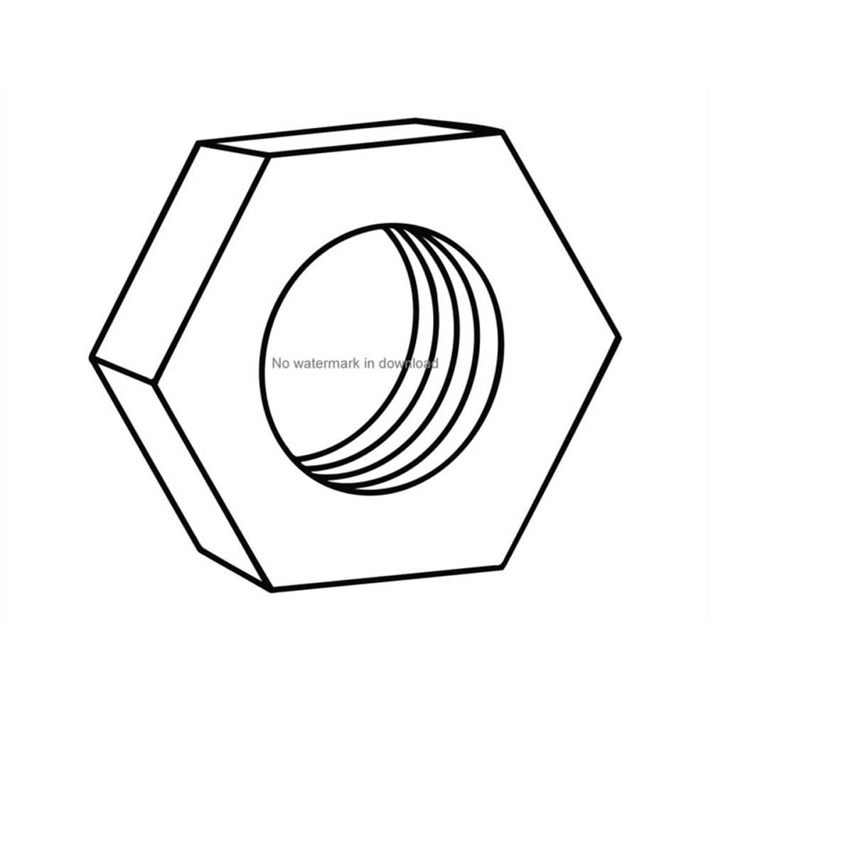 Nut Dxf File, Nut Vector Image, Nut Cut Files For Cutting, N - Inspire ...