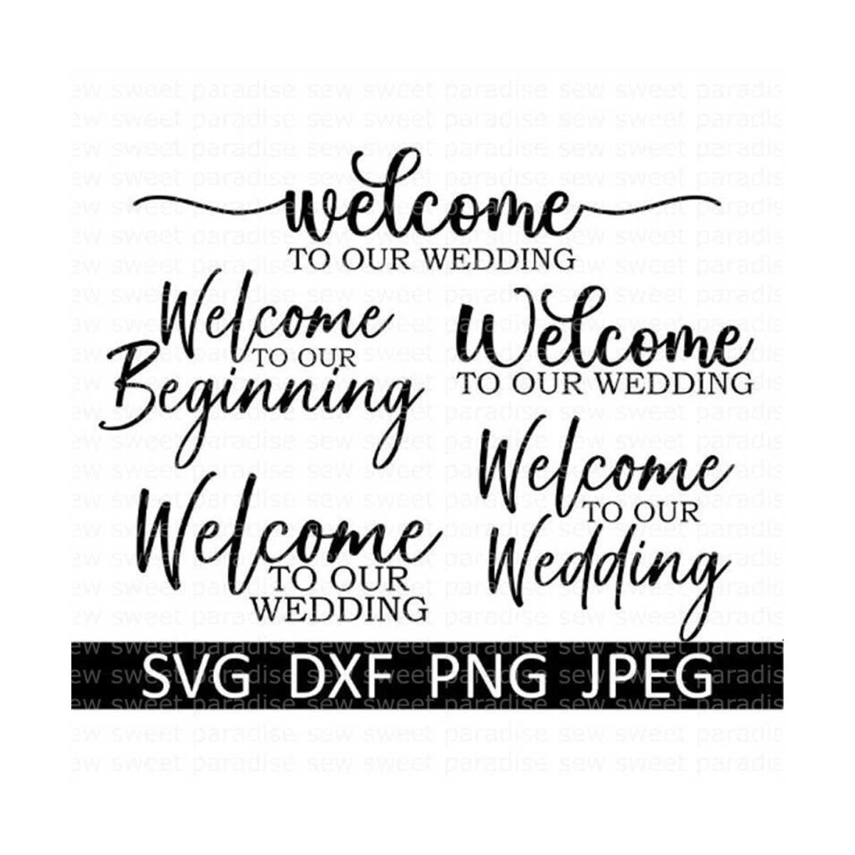 Welcome to our Wedding SVG Bundle, Welcome Signs SVG, Digita | Inspire ...
