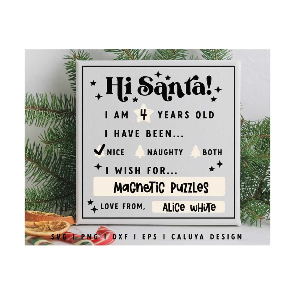 Dear Santa Sign SVG | Letter To Santa SVG | Dear Santa Board | Inspire ...