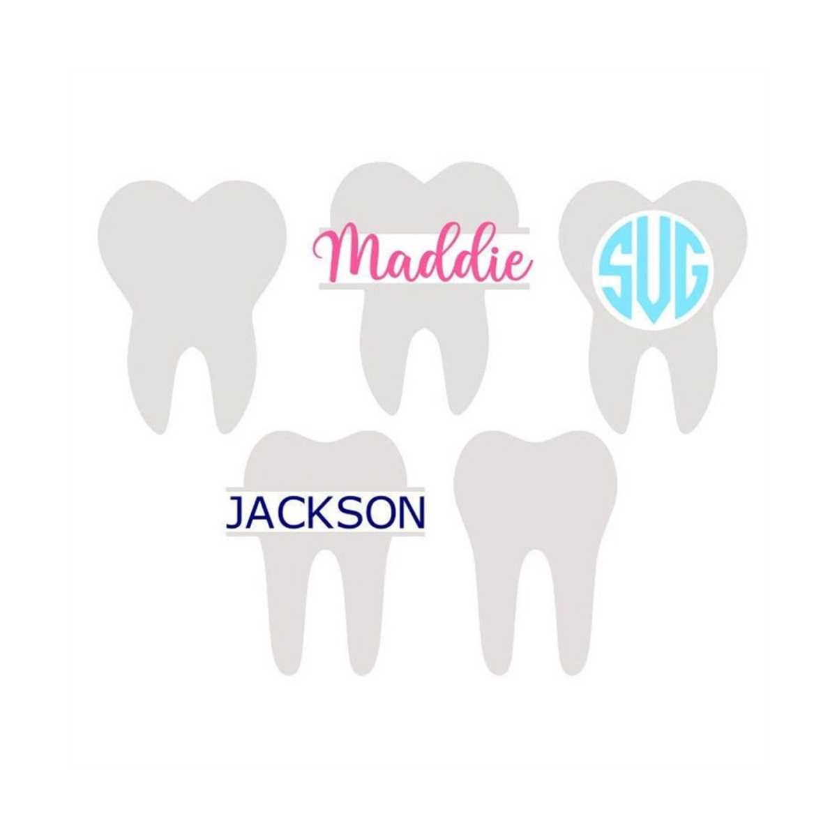 Tooth SVG Frames, Monogram Frame, Name Frame, Digital Downlo - Inspire ...