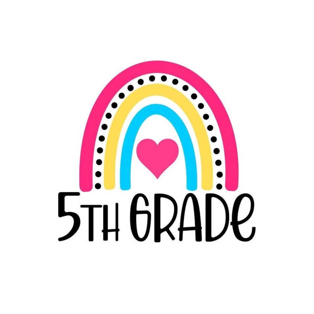 Fifth Grade Rainbow SVG, 5th Grade SVG, School SVG, Digital | Inspire ...