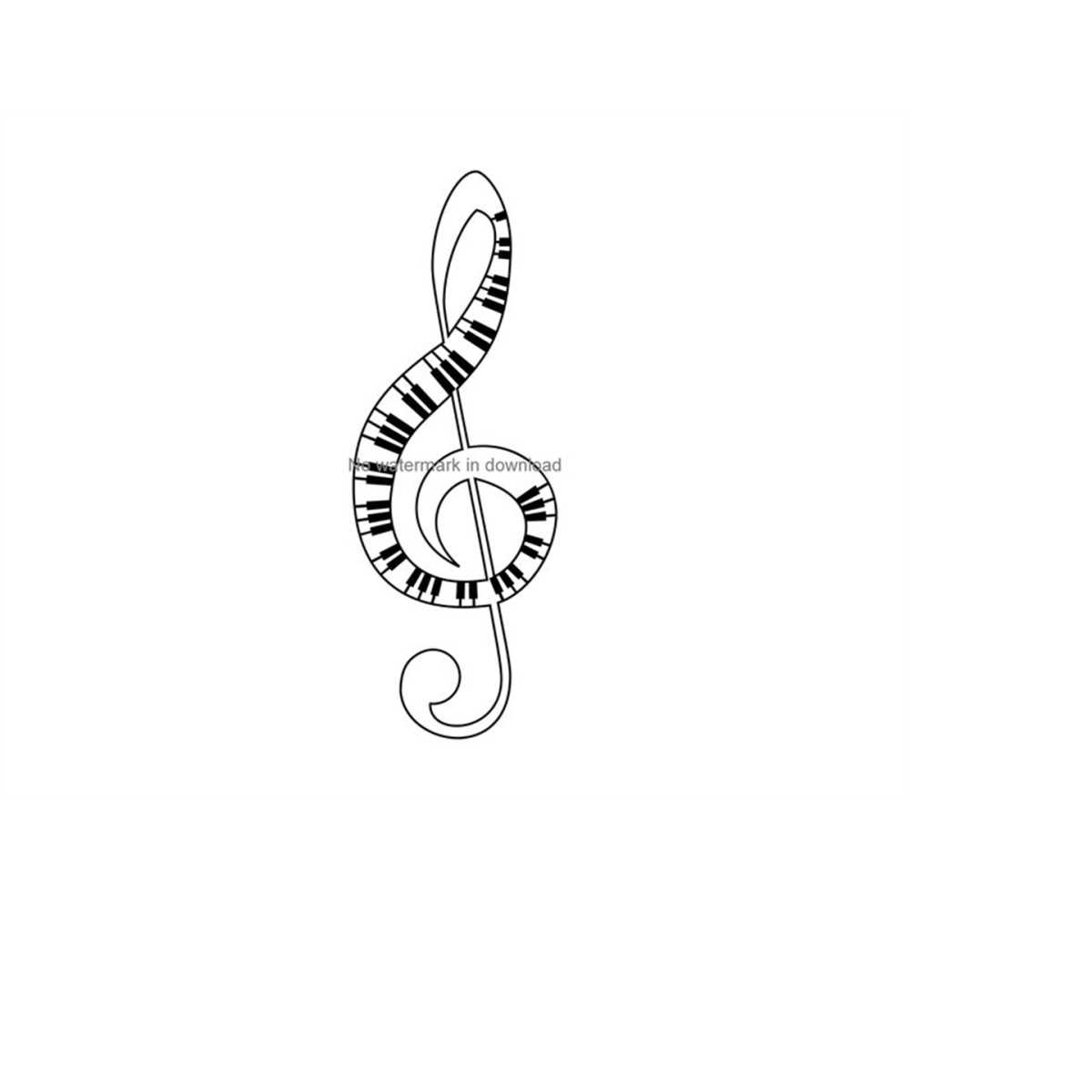 Clef Keyboard Svg Clip Art, Svg Files For Silhouette, Music - Inspire ...