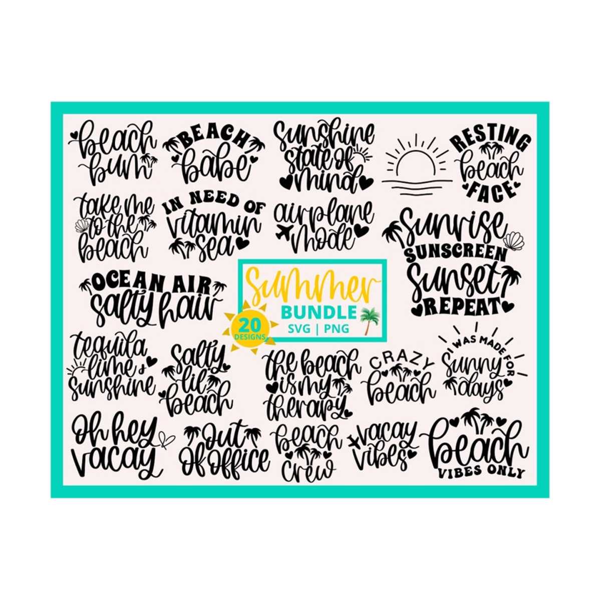 Summer quotes svg bundle, beach quotes svg bundle, beach lov | Inspire ...