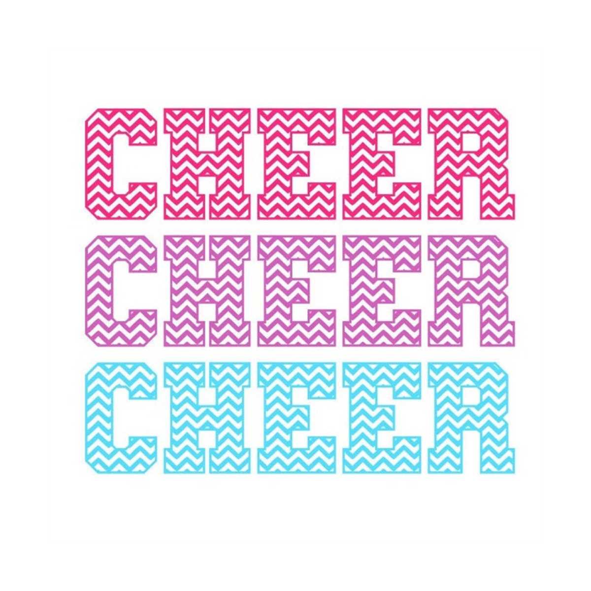 Cheer SVG, Cheer Chevron Letters SVG, Cheer Stacked SVG, Dig | Inspire ...