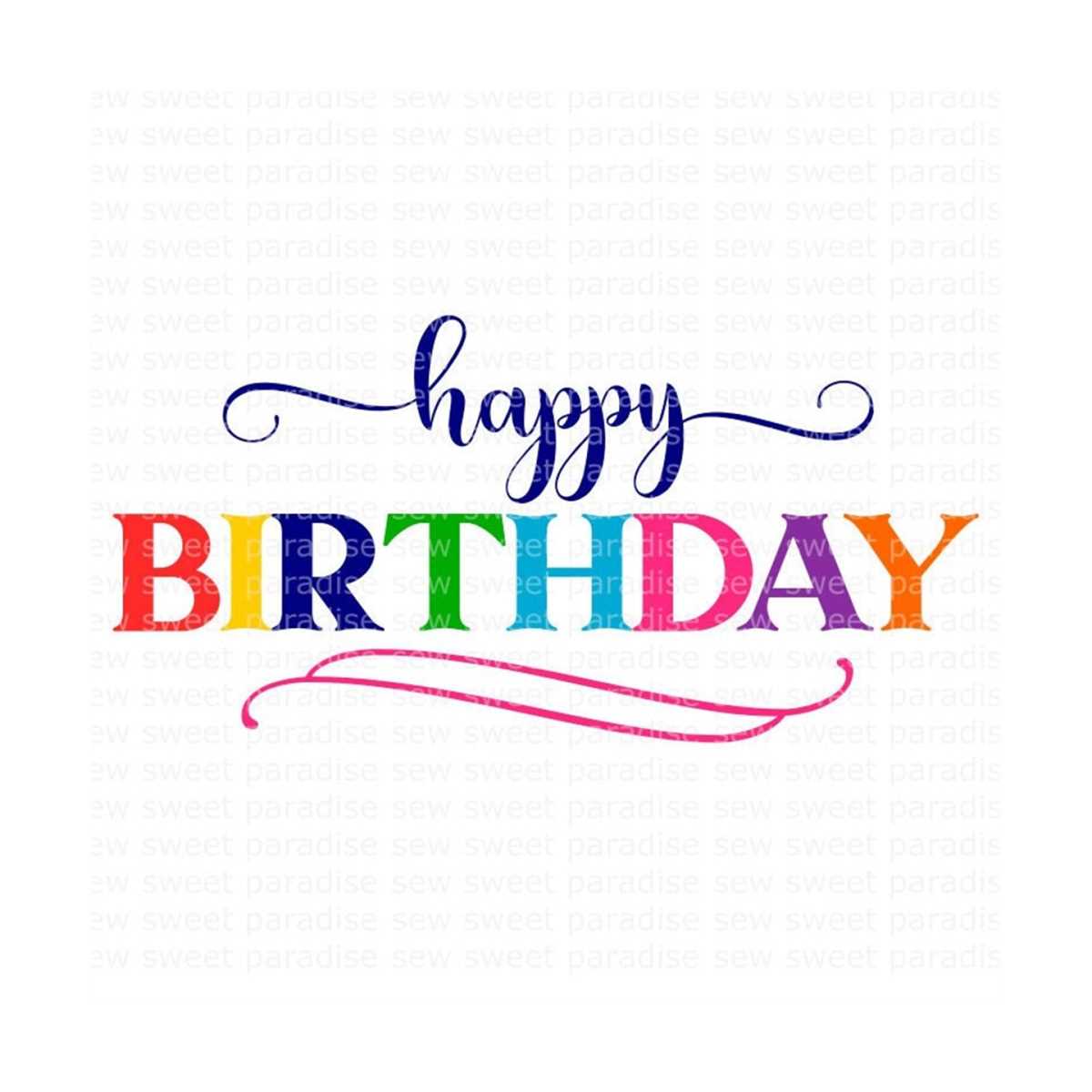 Happy Birthday SVG, Birthday SVG, Birthday Script SVG, Digit - Inspire ...